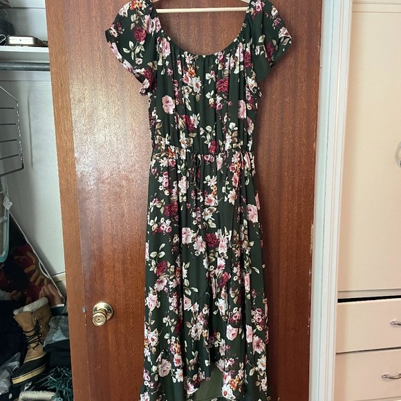 Modcloth | Dresses | Modcloth Green Floral Hilo Dress | Poshmark